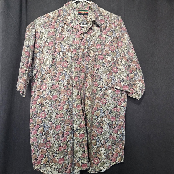 Tango by Max Raab | Shirts | Vintage Floral Mens Xl Button Down Casual ...